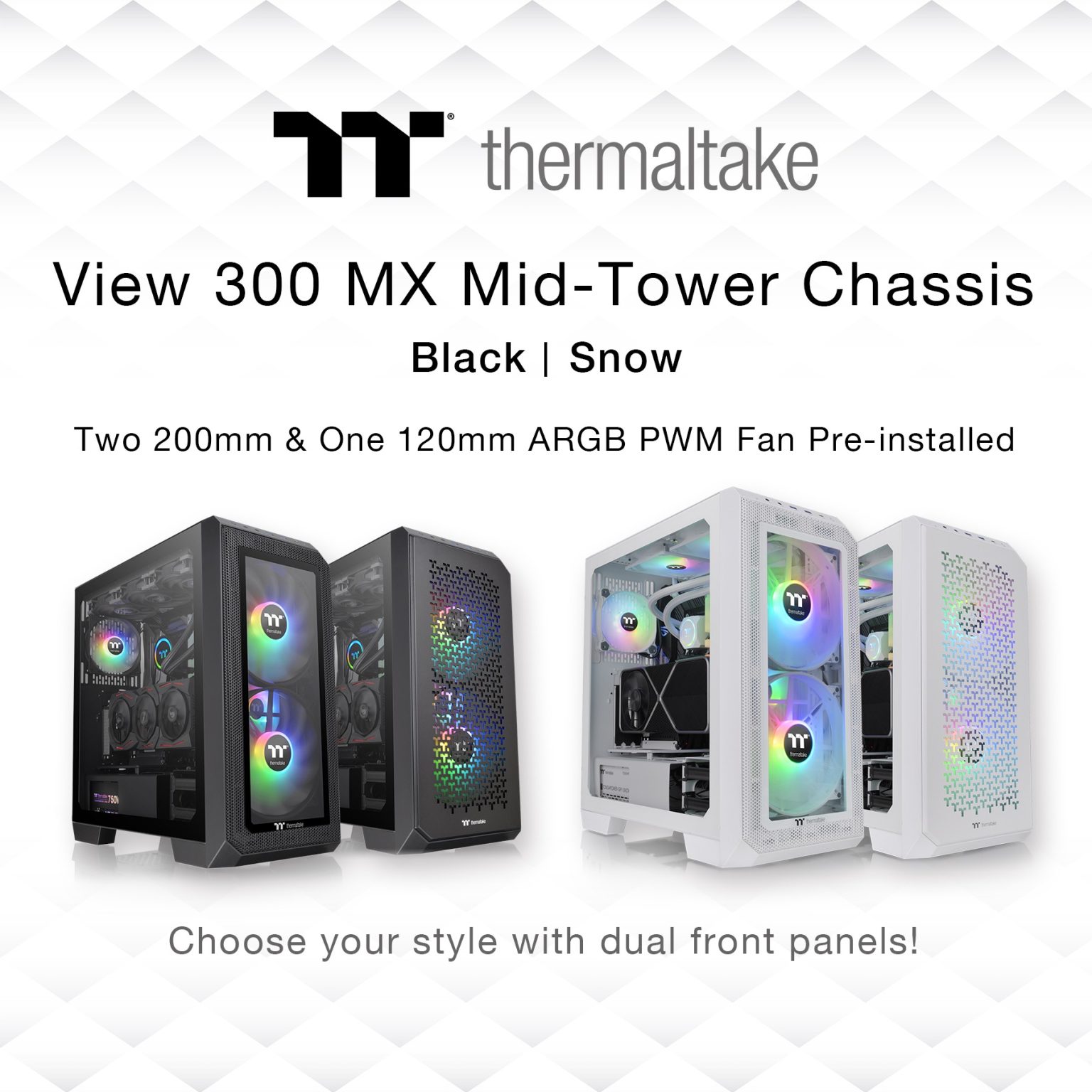 Thermaltake Unveils the New View 300 MX and View 300 MX Snow Mid-Tower ...