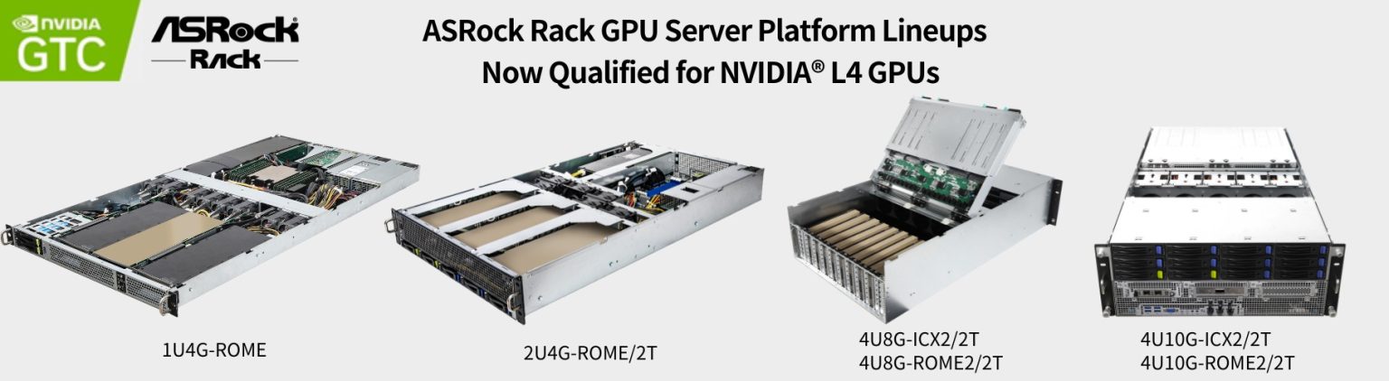 ASRock Rack GPU Server Platform Lineups Are Now Qualified for NVIDIA L4 ...